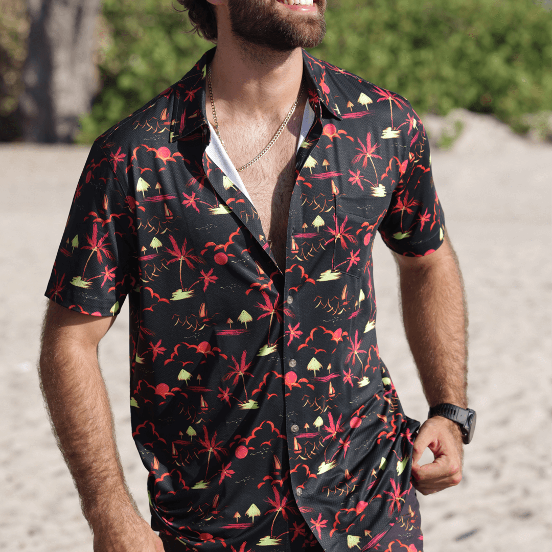 Electric Hula Woven Button Up Shirt | Shaka Kai